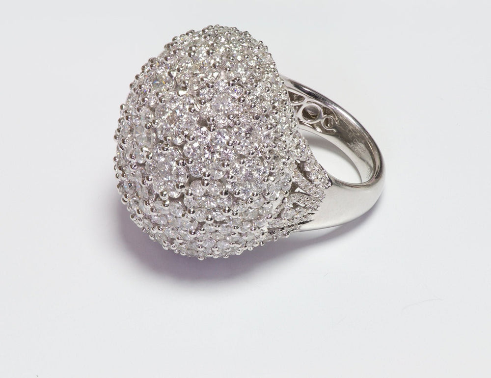 M Christoff Diamond Gold Dome Ring
