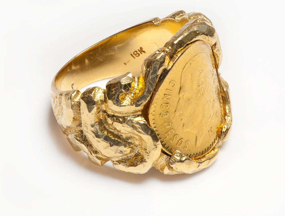 Men’s 18K and 22K Gold Coin Ring