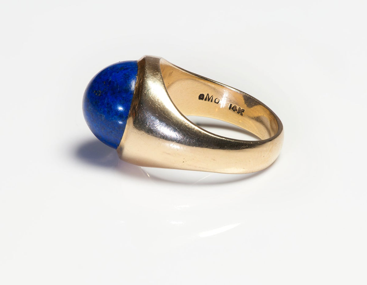 Men's Lapis Yellow Gold Ring