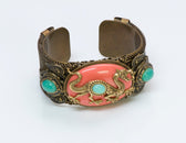 Patrice Glass Mesh Dragon Cuff Bracelet