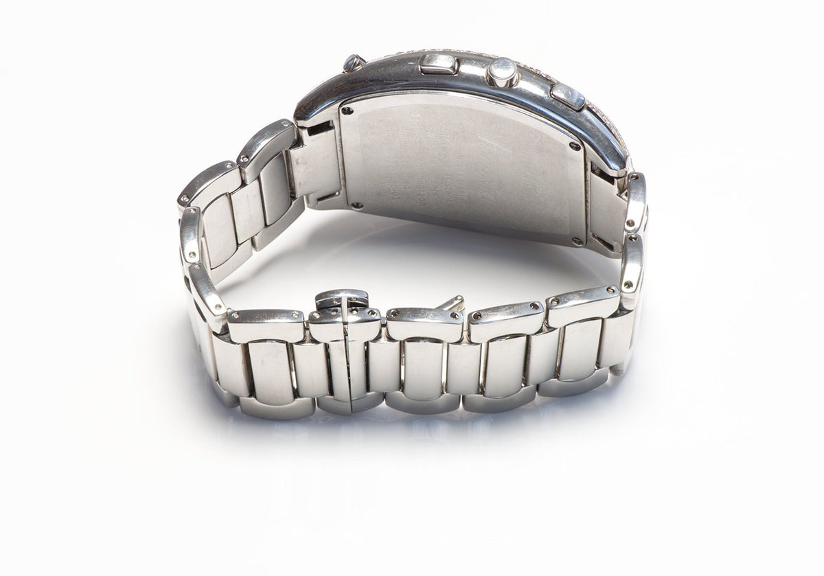 Polanti 3 Time Zone Stainless Steel Diamond Mens' Watch