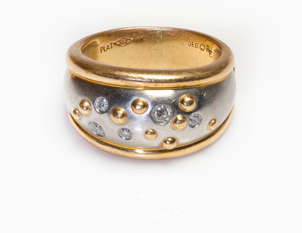 Rudolf Erdel Platinum Gold Etoile Diamond Ring