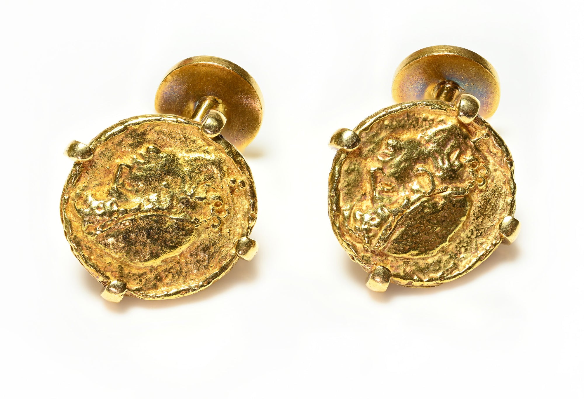 Tiffany & Co. 18K Yellow Gold Coin Cufflinks
