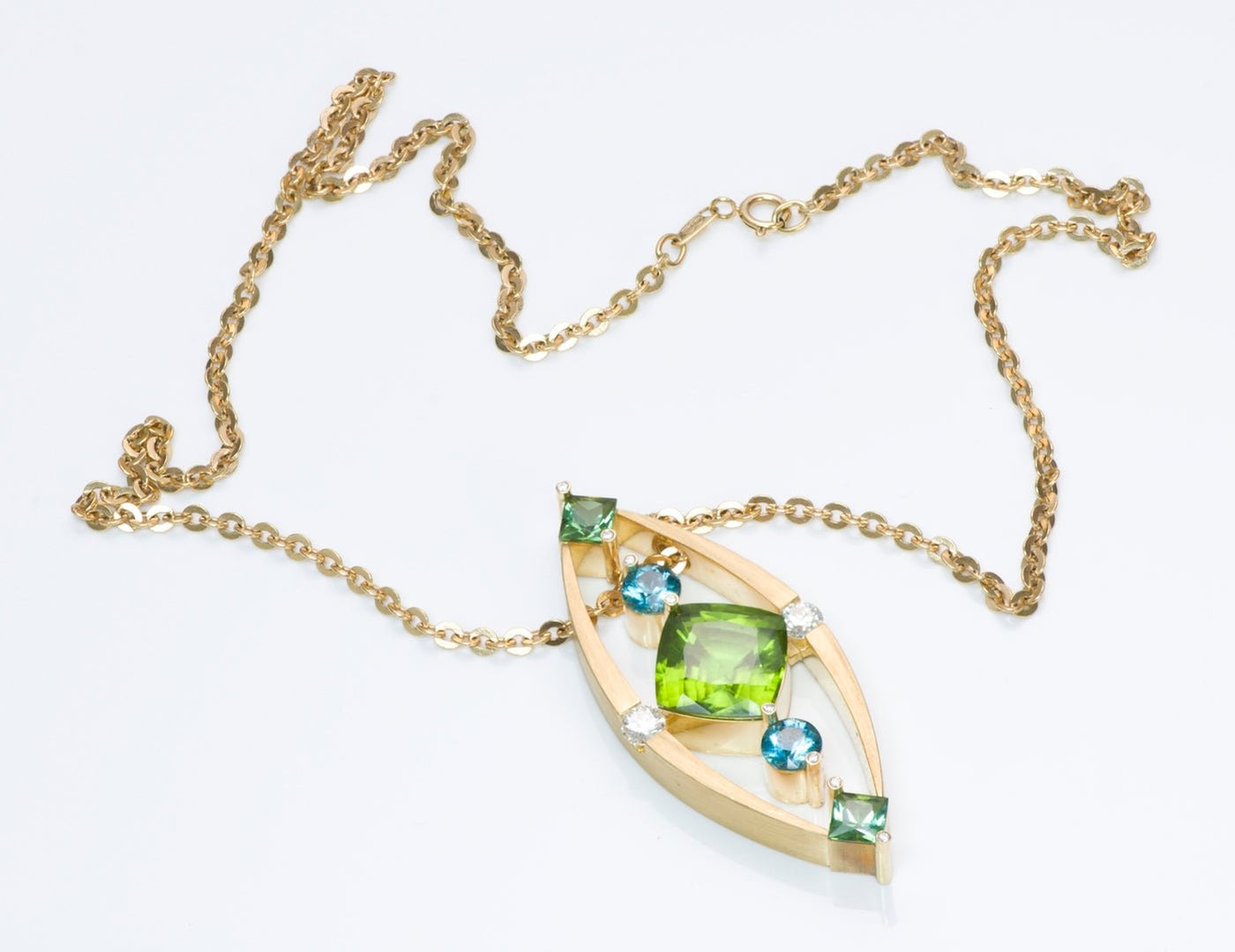 Troels D. Larsen Gold Gemstone Necklace