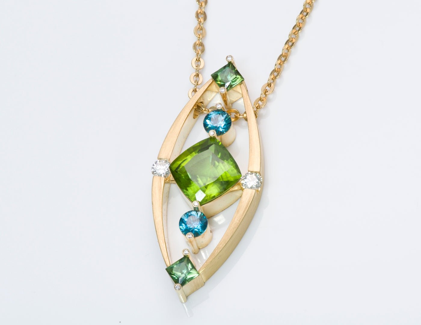 Troels D. Larsen Gold Gemstone Necklace
