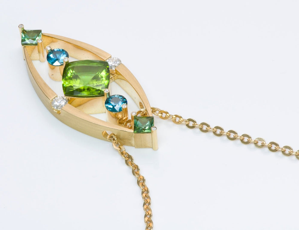 Troels D. Larsen Gold Gemstone Necklace
