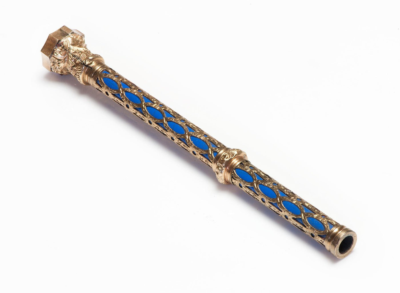 Victorian Gold Enamel Stone Pencil