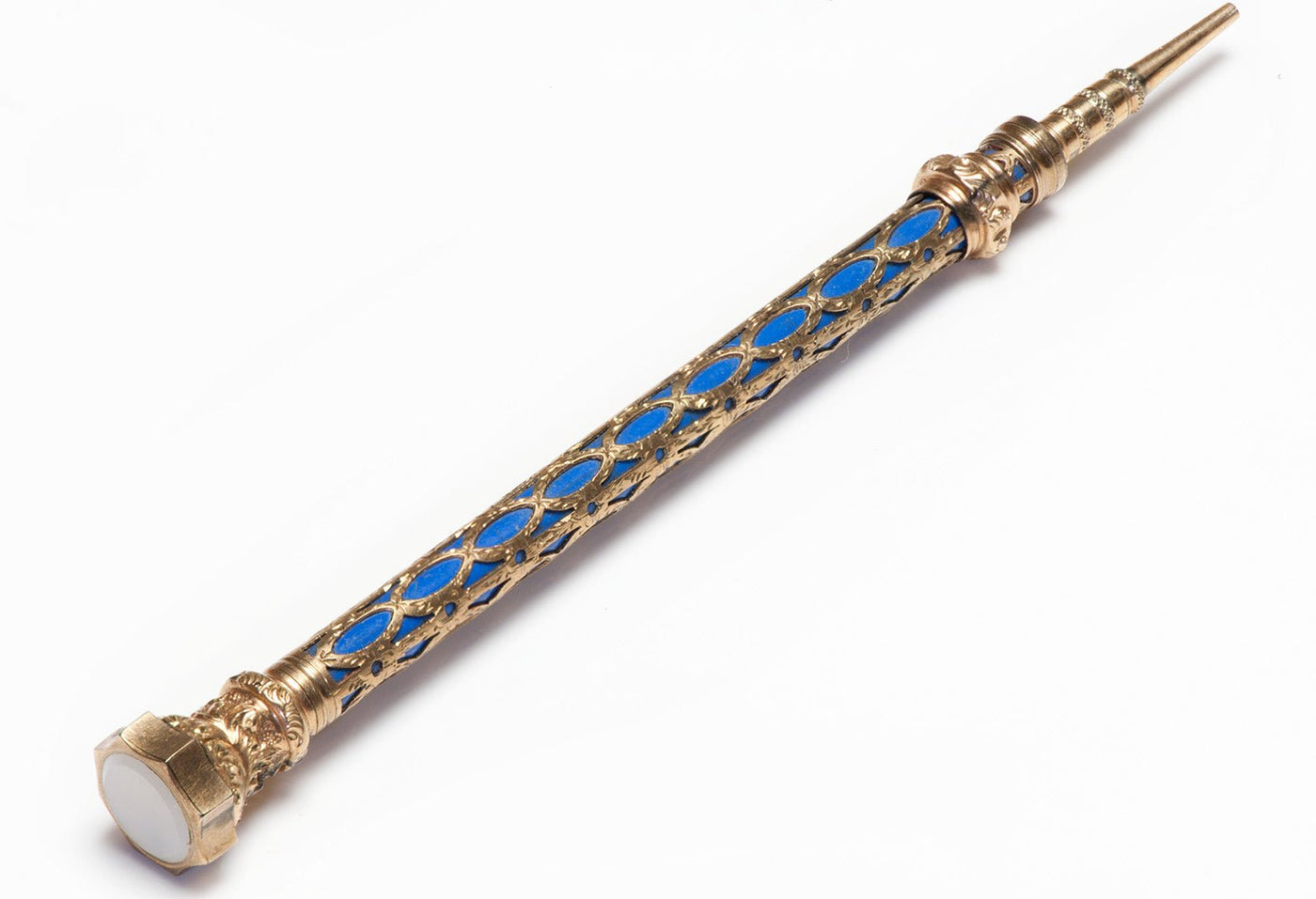 Victorian Gold Enamel Stone Pencil