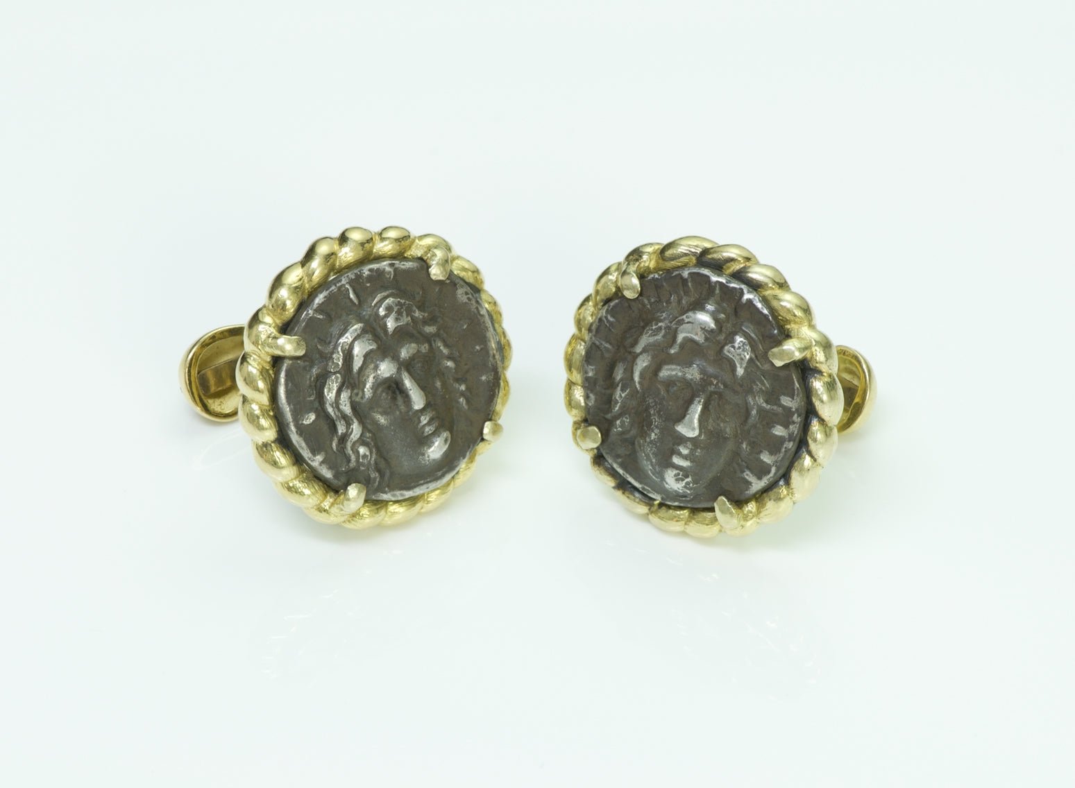 Vintage 18K Gold Coin Cufflinks