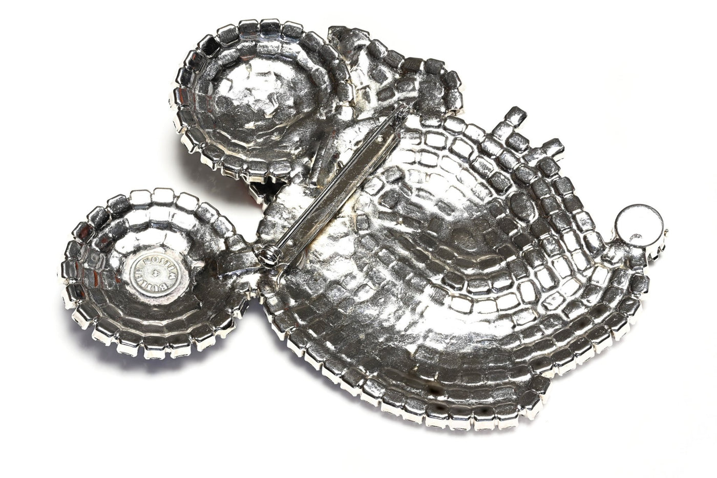 Vintage 1980's Butler & Wilson Large Minnie Mouse Red Black Crystal Brooch