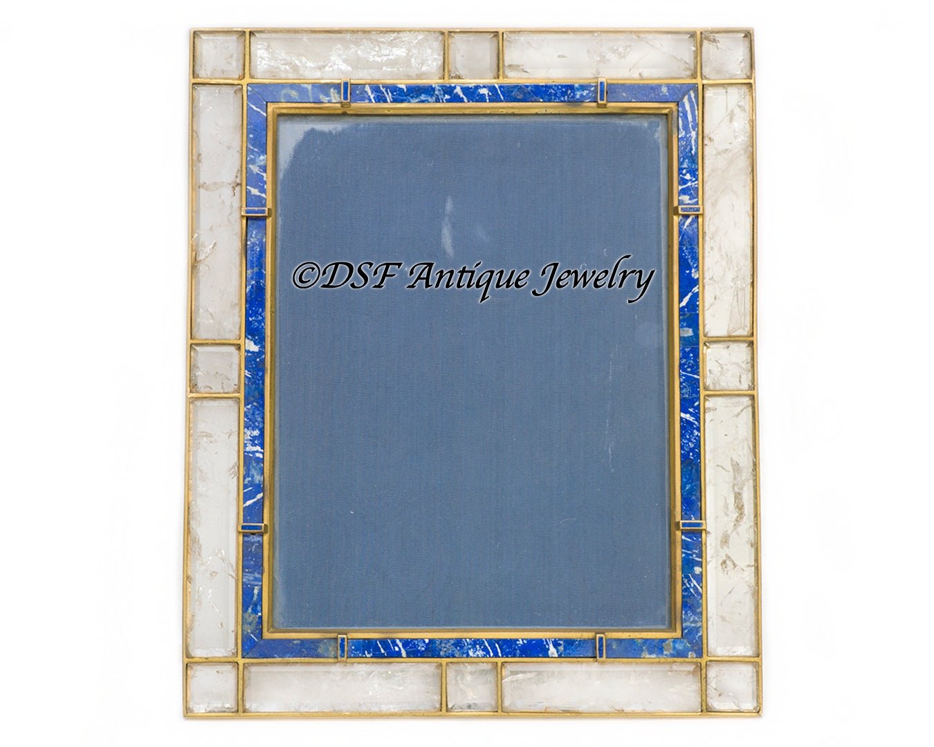 Vintage Rock Crystal Sodalite Large Picture Frame