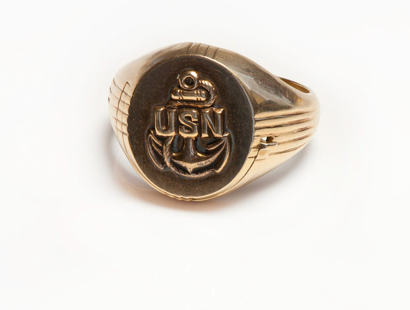 Vintage USN United States Navy Ring Gold Men's Ring